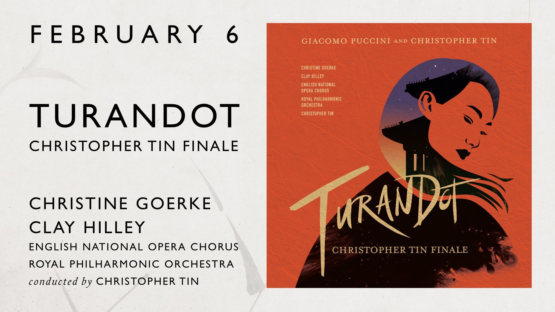 'Turandot: Christopher Tin Finale' - Available February 6
